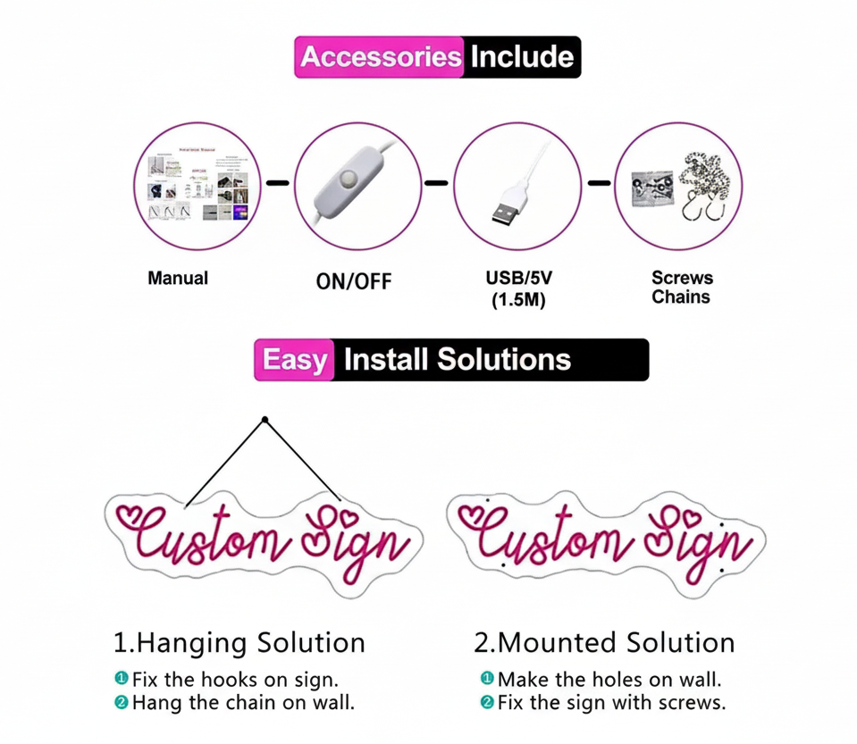 Custom Neon Signs for Weddings, Birthdays & Rooms – Gifts Foundry